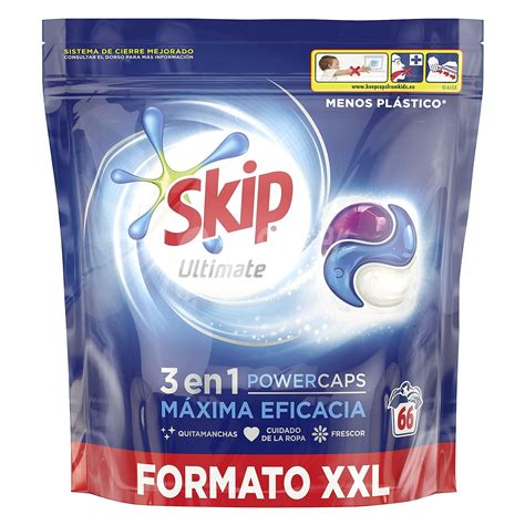 Skip Detergente en cápsulas máxima eficacia 3 en 1 Ultimate 66 lavados