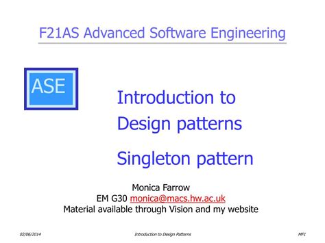 ppt introduction to design patterns singleton pattern powerpoint presentation id 830309