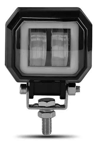Par Faros Para Moto Hiper Led Lupa Drl Rojo Luz Diurna Envío gratis