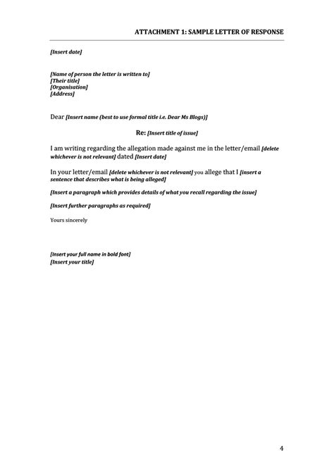 Sample Letter To Hr About Unfair Treatment