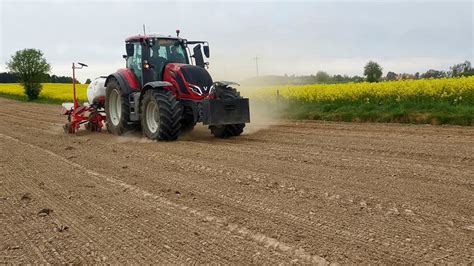 Oporowy siew Kukurydzy 2023 Valtra Kuhn w akcji Łogień