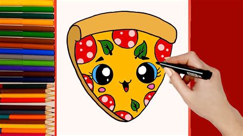 COMO DIBUJAR UNA PIZZA KAWAII PASO A PASO Dibujos Kawaii Faciles How