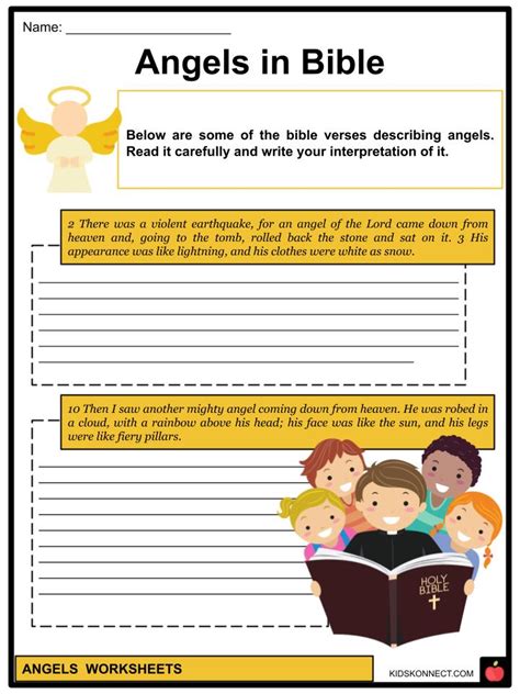 Angels Worksheets Facts History Types And Roles Worksheets Library