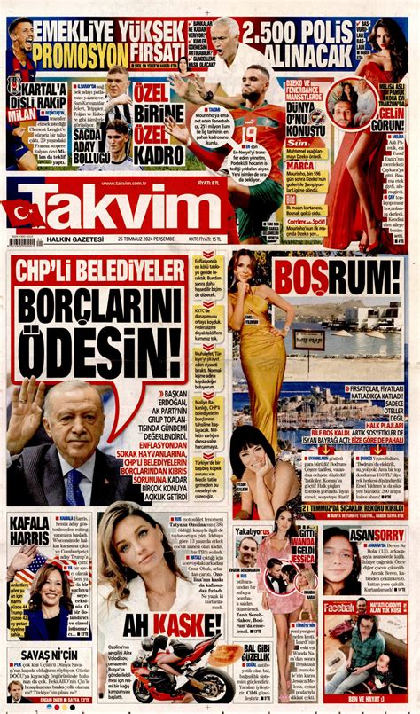 Takvim Gazetesi Takvim Manşet Oku Haberler 25 Temmuz 2024