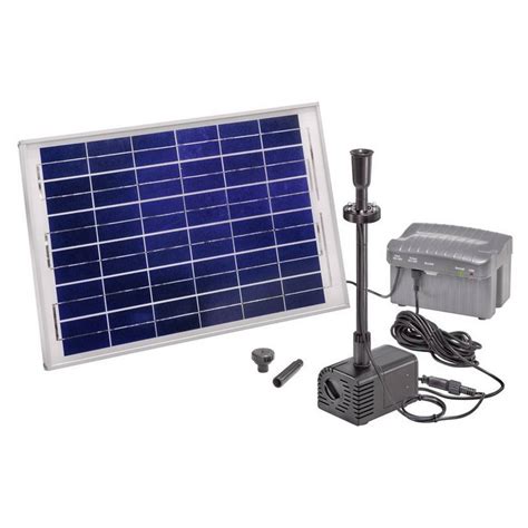 Kit Pompe Solaire Bassin Avec Filtre Premium 1700L 50W