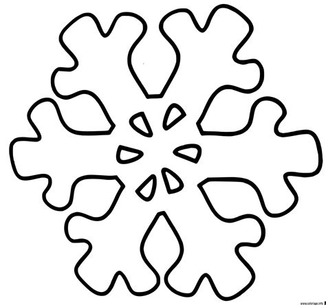 Coloriage Flocon De Neige Cristaux Dessin Flocon De Neige à imprimer