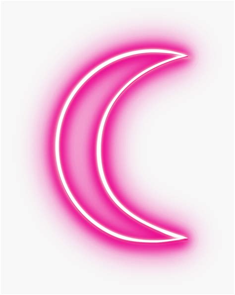 Pink Neon Moon Png Transparent Png Kindpng