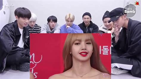 BTS Reaction To Blackpink Lisa Beautiful Fashion 1 YouTube