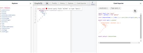 reactjs why i got error cannot query field xx on type query