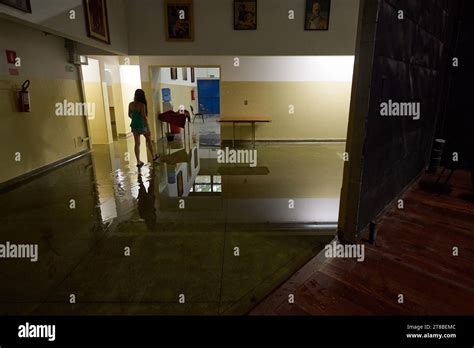 Rio Claro Sao Paulo Brazil Th Nov A Woman Walks Through The