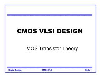 Mos Transistor Theory Ppt