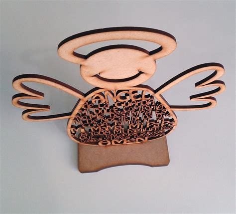Angel De La Guarda Oración Recuerdo 20 Cms Madera Country 25 00 en