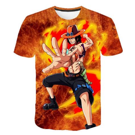 One Piece T Shirt Ace Battle Printed Official Merch One Piece Store