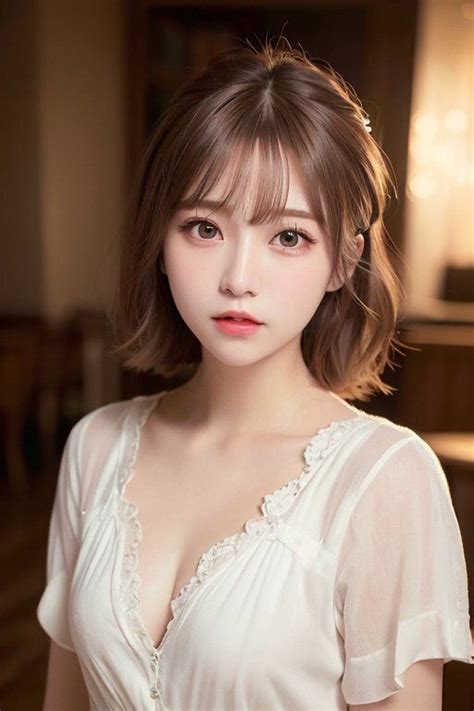 퀄리티 좋은 AI 그림 후방주의 꾸르 Beautiful Women Red Hair Art Girl Asian