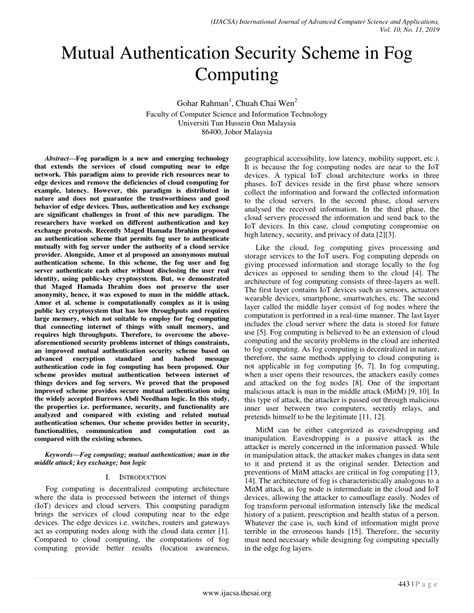 pdf mutual authentication security scheme in fog computing