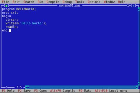Membuat Program Hello World Pada Pascal Invasikode