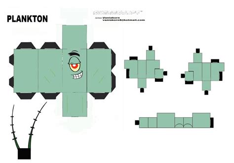 Cubeecraft Plankton From Spongebob De La Serie Bob Esponja Este Cubee