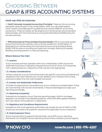 Choosing Between GAAP Vs IFRS Accounting Systems Pdf NOW CFO