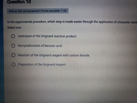 Solved Question 10 Status Not Yet Answered Points Possible Chegg