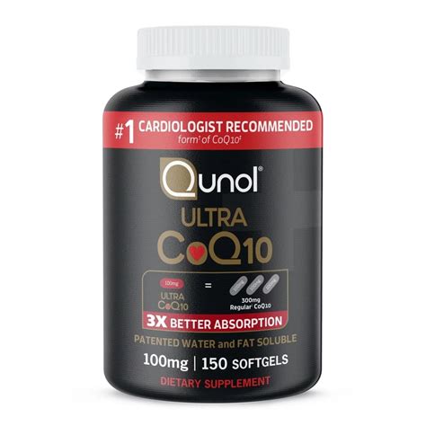 Qunol Ultra CoQ10 100mg Softgels 150 Count Walmart