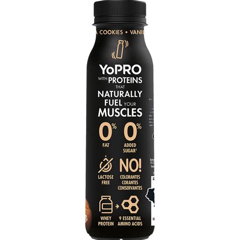 Yogur con proteínas líquido sabor vainilla y galletas desnatado 0 m g