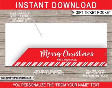 Christmas Concert Ticket Gift Voucher Template Surprise Concert Tickets