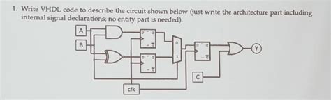 [solved] 1 write vhdl code to describe the circui solutioninn