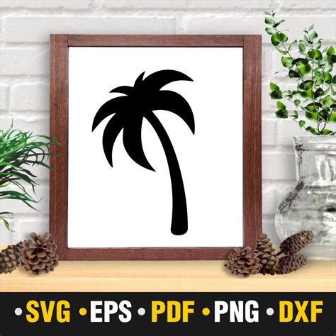 Palm Tree Svg Palm Tree Frame Svg Vector Cut File Cricut Silhouette