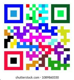 Multicolored Qr Code Vector Illustration Isolated Vector De Stock
