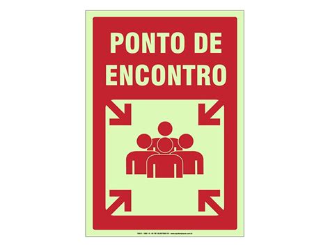 Placa Ponto De Encontro Fotoluminescente