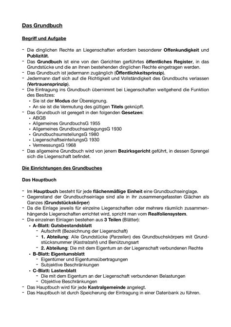 Bürgerliches Recht Sachenrecht Das Grundbuch Das Grundbuch Begriff