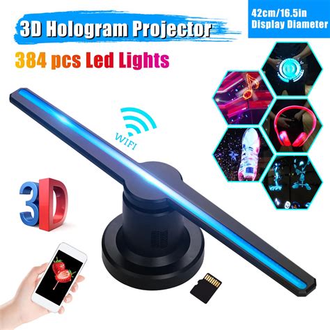 Proyector De Holograma D Con Wifi Pantalla De Publicidad Ventilador