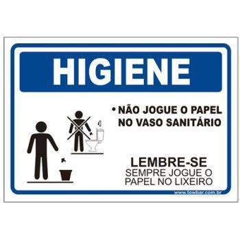 Loja Towbar Placa Higiene Não Jogue o papel no vaso sanitário