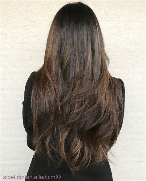 2023 Latest Waist Length Brunette Hairstyles With Textured Layers