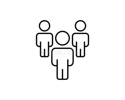 Illustration Of Flat Group Of People Icon Vector Symbol Background