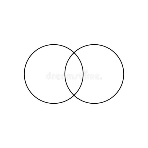 Otline Venn Diagram With 2 Overlapped Circles Mathematical Or Logical