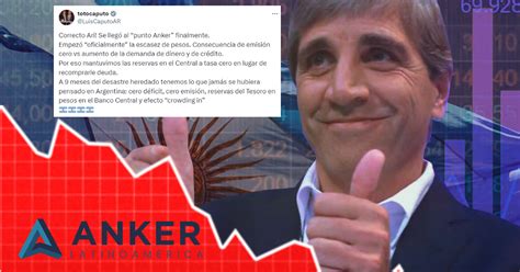 Caputo confirmó que la economía llegó al punto Anker qué significa y