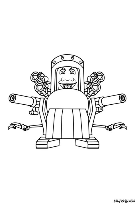 Coloring Page Terrifying Titan SpeakerMan Coloring Skibidi Toilet
