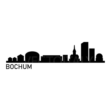 Skyline Bochum Illustrated In Vector And Available In SVG Etsy