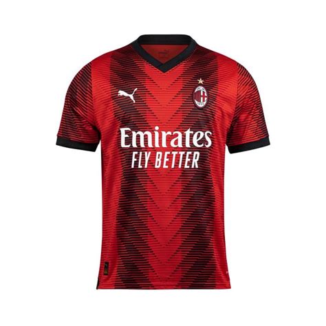 PUMA AC MILAN 2023 2024 HOME REPLICA JERSEY FOR ALL TIME RED PUMA BLACK