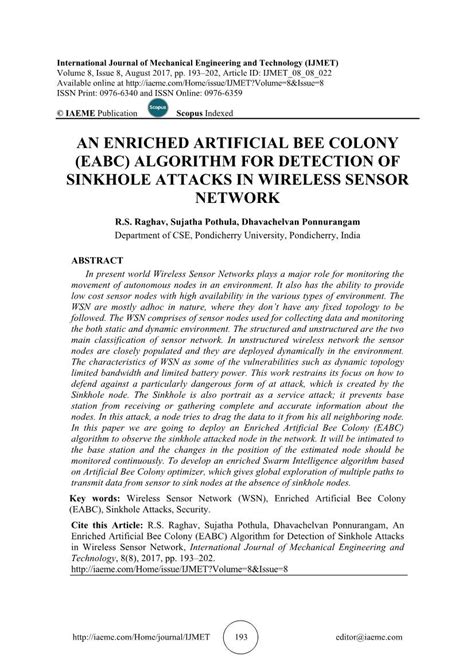 algorithm for detection of sinkhole attacks in wireless sensor network docslib