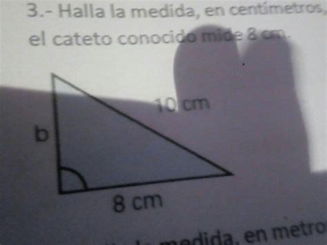 Halla La Medida En Cent Metros Del Cateto Desconocido De Un Tri Ngulo