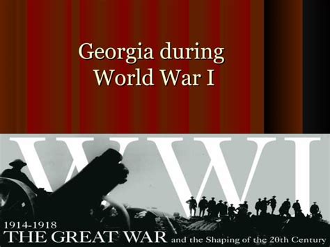 WWI And Georgia S Contributions PPT