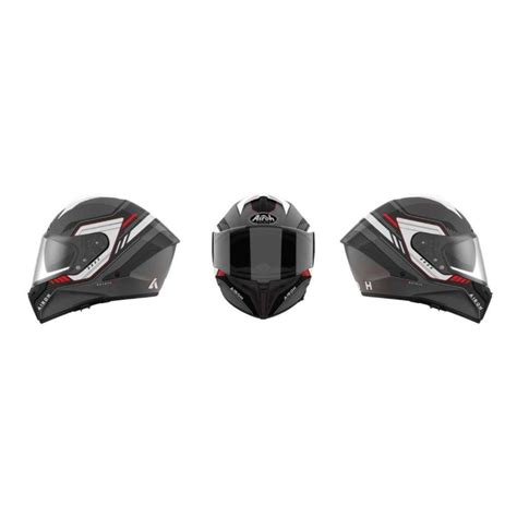 Kask Integralny Airoh Matryx Hack Black Matt Czarny Czerwony Bia Y