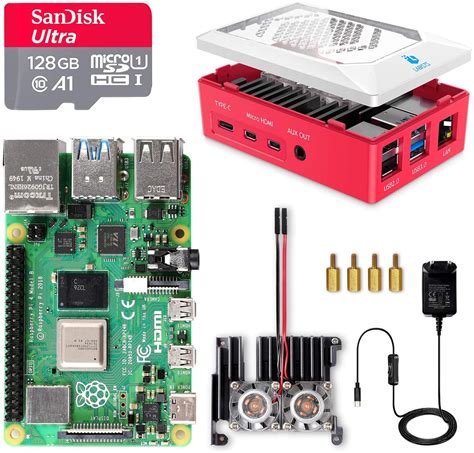 labists raspberry pi 4 model b 8gb ram starter kit rpi barebone con microsd 128gb tipo c