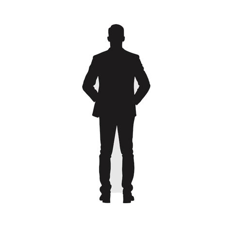 Premium Vector Man Standing Silhouette Vector Design