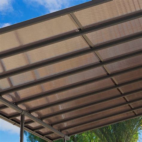 Wall Mounted Patio Pergola With Polycarbonate Top Outdoor Pergola