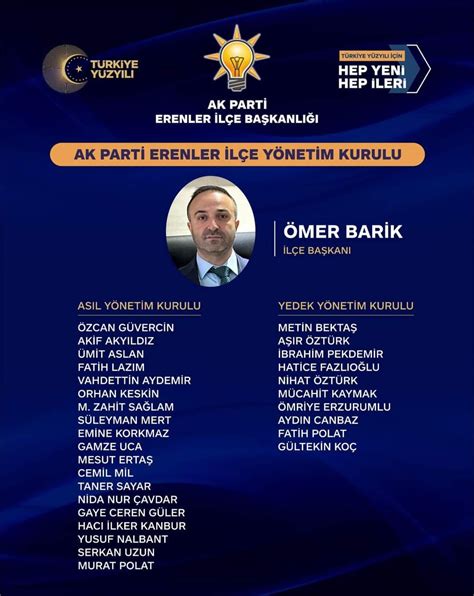 Erenler De AK Parti Kadrosu Belli Oldu Medyabar