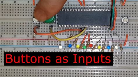 buttons as inputs 🔴 pic microcontroller programming tutorial 4 mplab in c youtube