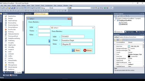 tutorial praktikum i visual basic 2010 cara membuat program biodata part i youtube